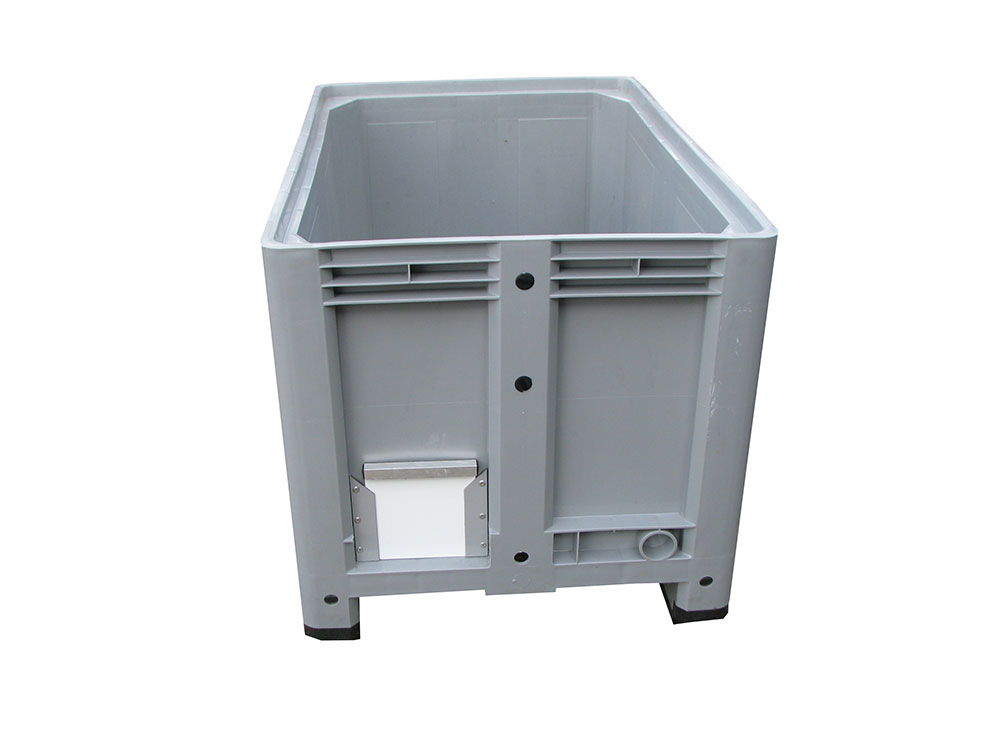 Drop door pallet boxes for bulk handling | Logimarkt