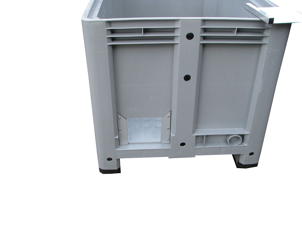 Drop door pallet boxes for bulk handling | Logimarkt