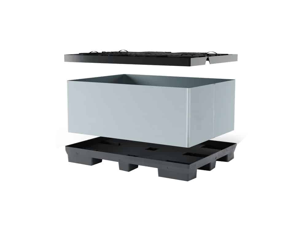 Foldable large container with lid FLCL1612-0905 9F | Logimarkt