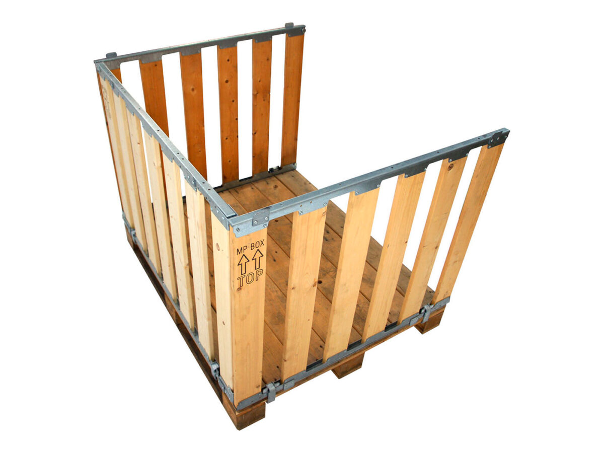 Foldable wood containers | Logimarkt